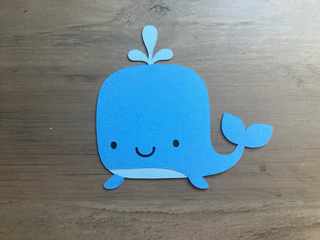 Blue Whale Die Cut | Set of 4 | Scrapbook Embellishment | Party Decor ...