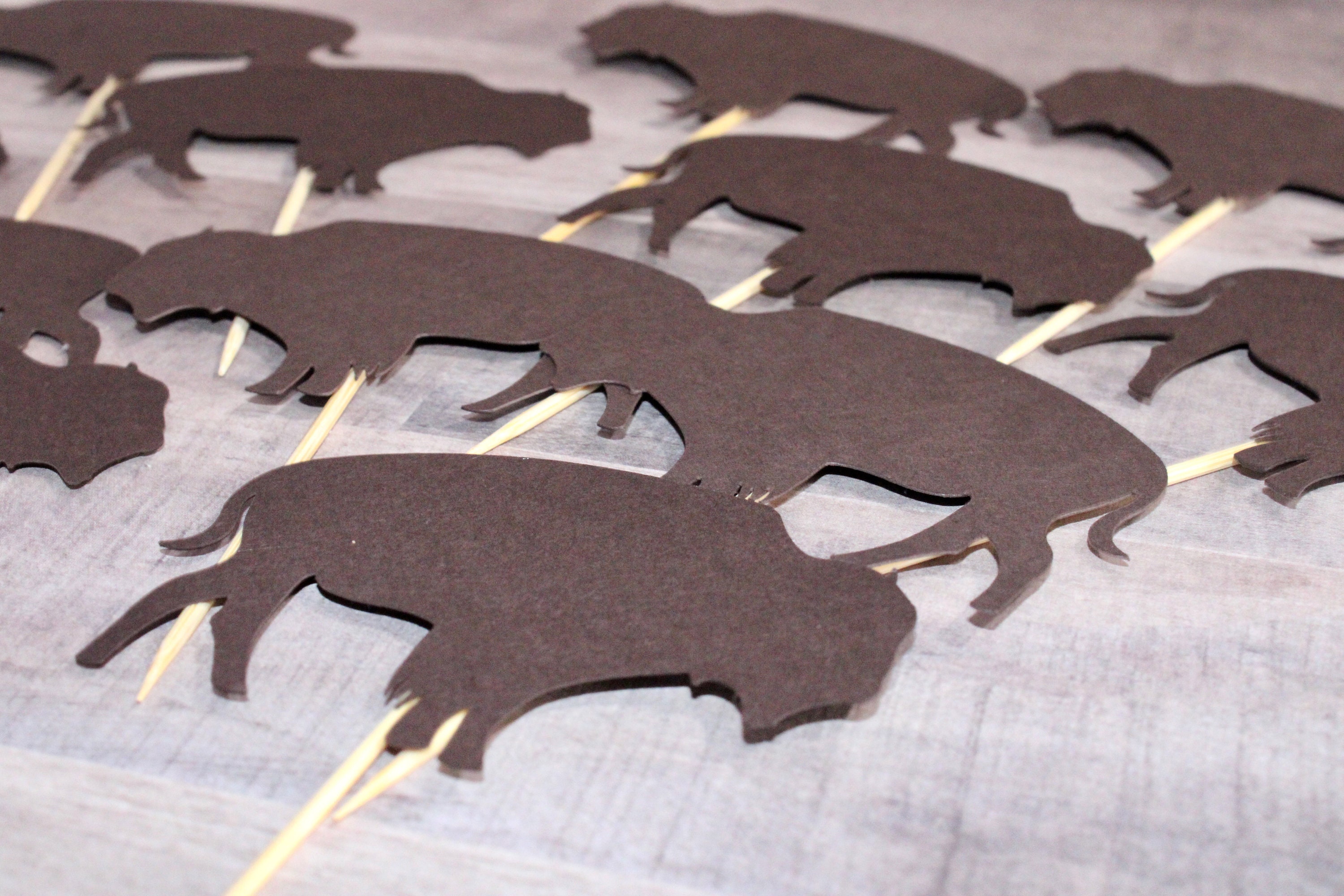 Bison Cupcake Toppers 12 Count Party Decorations Bison Themed Party - Etsy