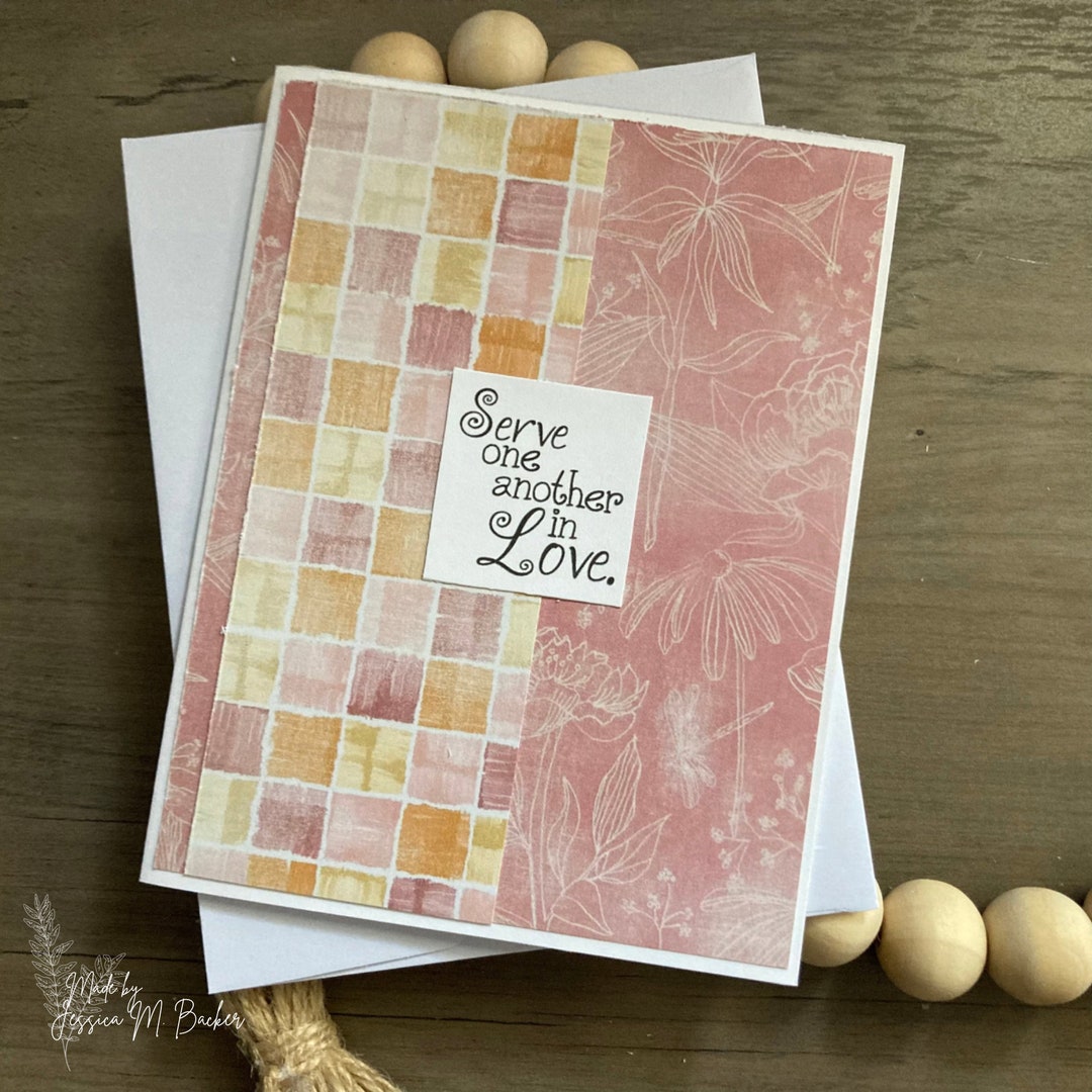 Serve One Another in Love Greeting Card: Christian Inspiration ...