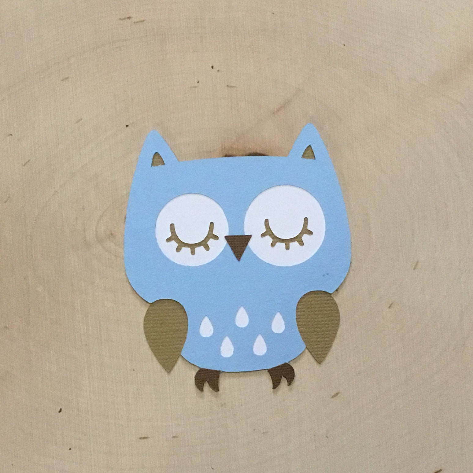 Owl Die Cut Set of 4 Woodland Party Decor Cardmaking Scrapbook ...