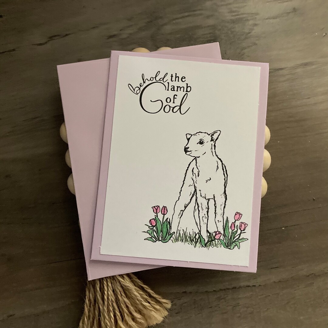 Behold the Lamb of God Easter Card: Christian Greeting Card - Etsy