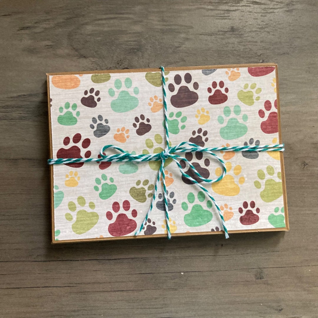 Paw Prints Note Card Set | Set of 6 | Thank You Cards | Encouragement ...
