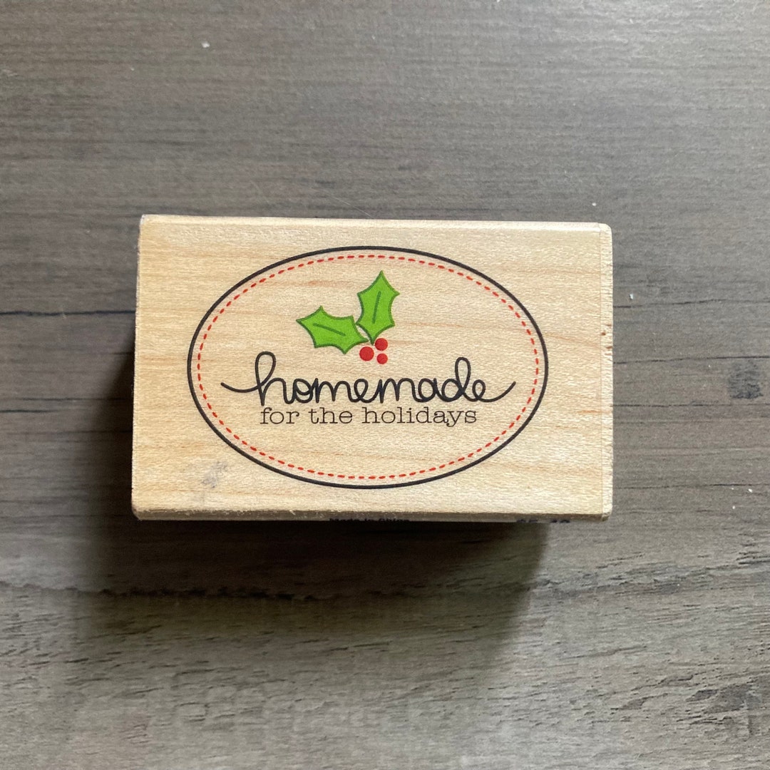 Handmade for the Holidays Rubber Stamp / Stampabilities / Used Stamp - Etsy