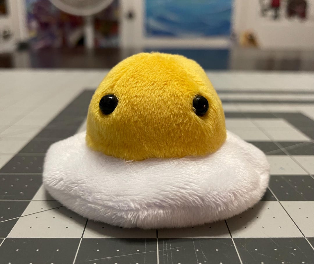 Eggie Plush: Handmade Minky Fried Egg - Keychain or Bean Filled - Etsy