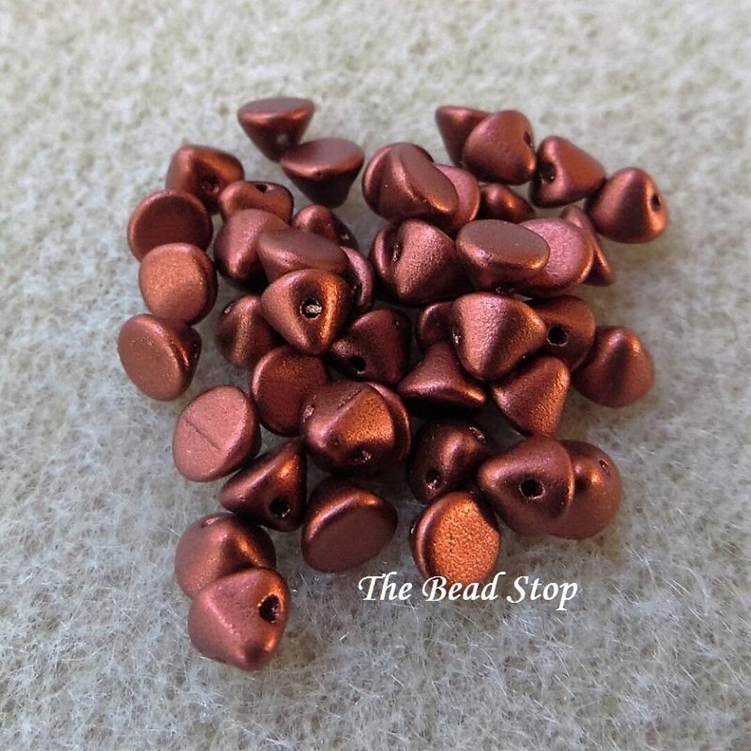 Button Bead® Copper Red, 4mm, 50 Pcs - Etsy