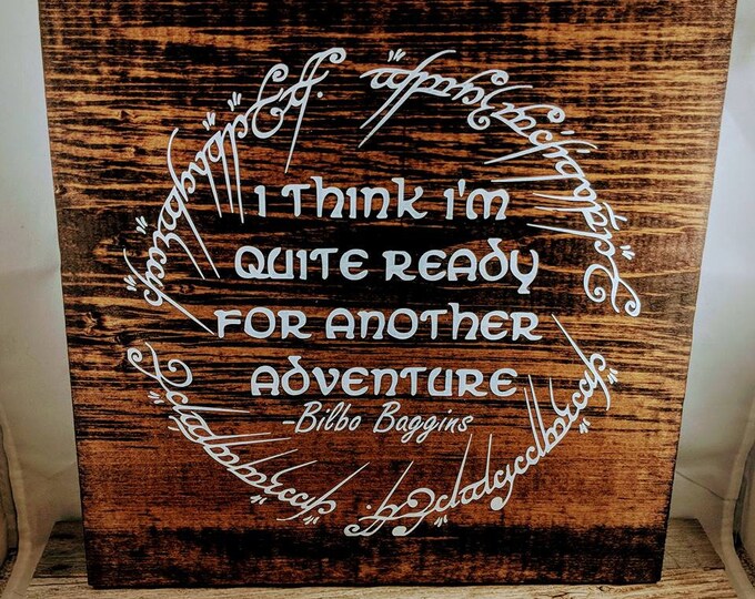 Lord of the Rings Bilbo Baggins Adventure Wedding Sign 11x11" - Etsy