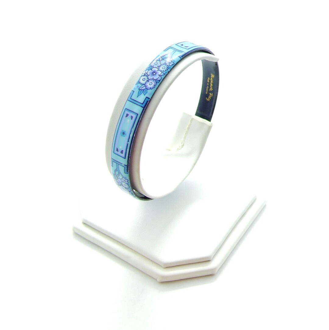 Vintage Michaela Frey Art Nouveau Light Blue Lavender White Enamel ...