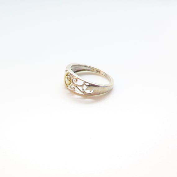 Vintage D'Joy Sterling Silver 925 Gold Vermeil Cut Ou… - Gem