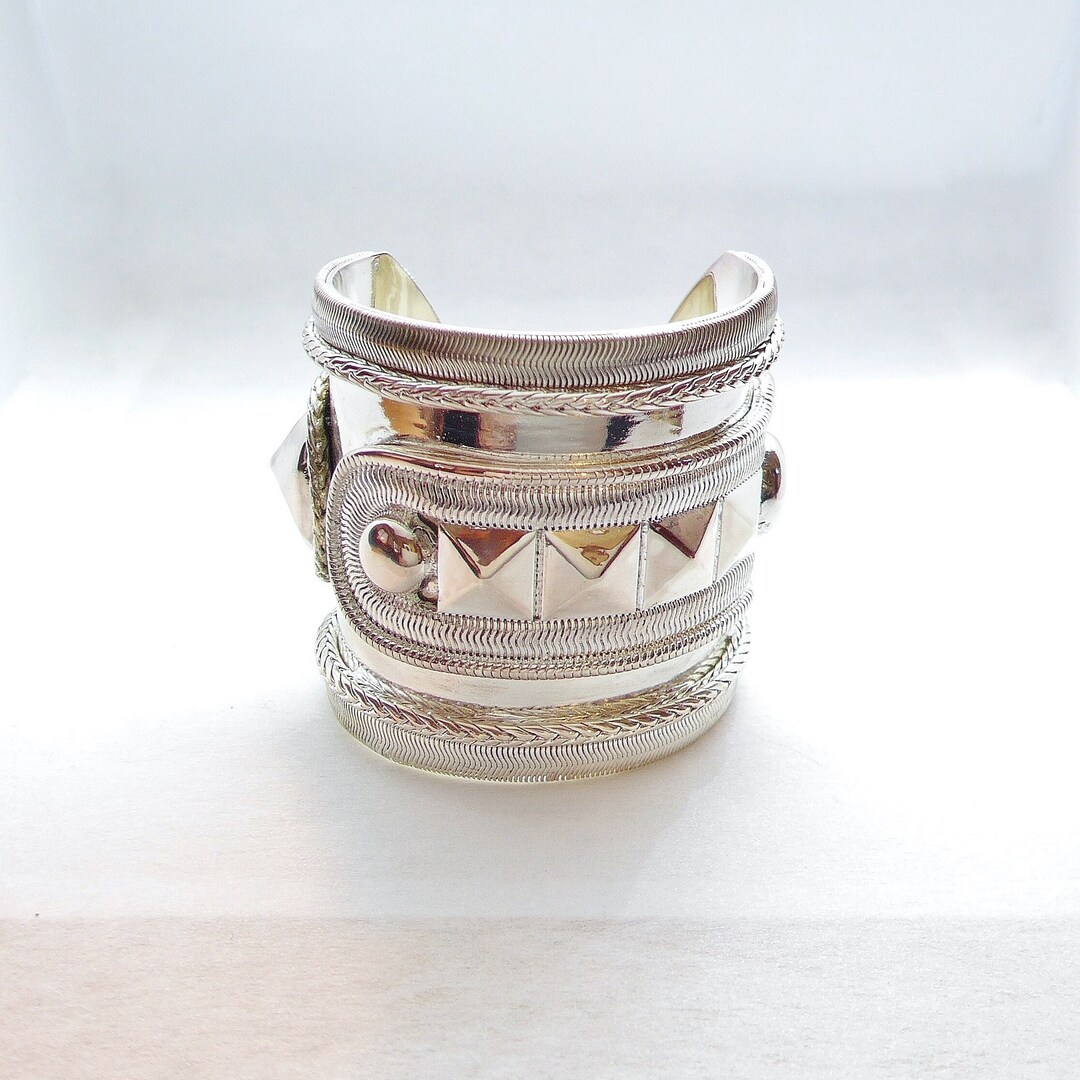 Vintage Erickson Beamon Rocks Helen of Troy Silvertone Open Cuff ...