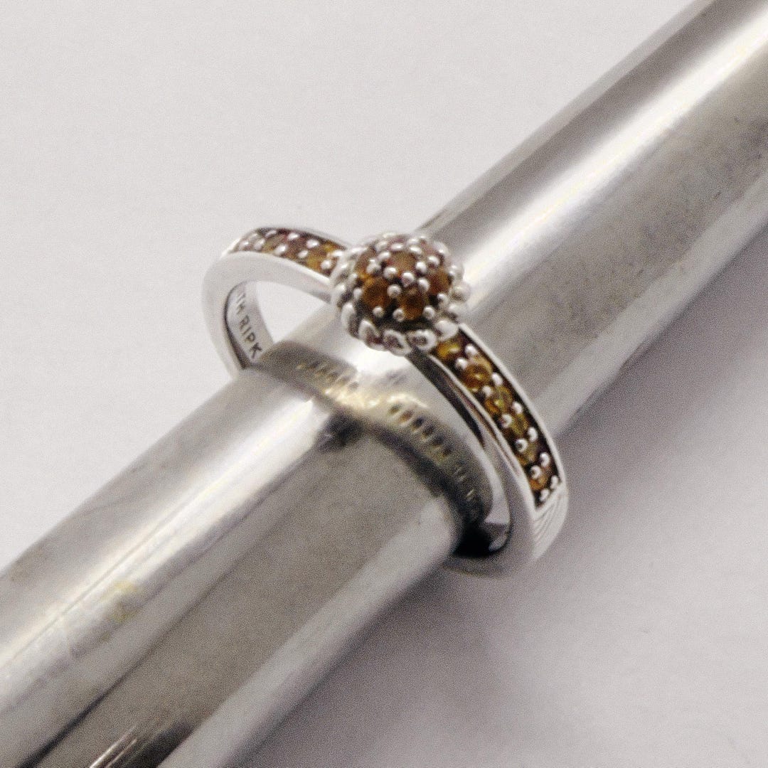 Vintage Judith Ripka Sterling Silver Domed Pavé Prong and Channel Set ...