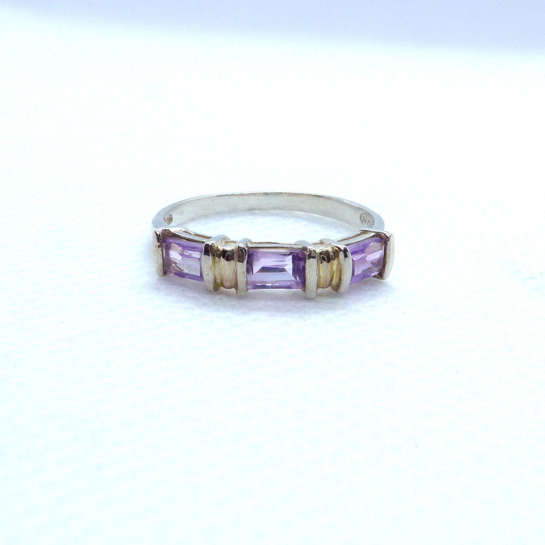 Vintage RJ Graziano for Avon Sterling Silver 925 Triple Baguette Cut ...