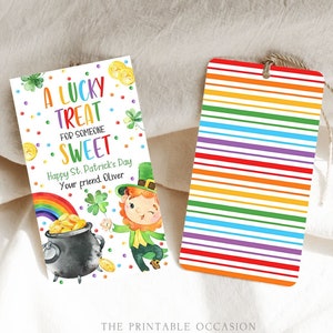 St. Patrick's Day Lucky Treat for Someone Sweet Gift Tag - Etsy