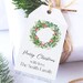 Christmas Wreath Tag Template, Rustic Christmas Gift Tags, Personalized ...