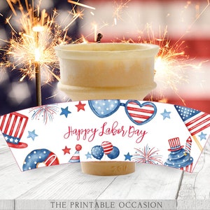Labor Day Ice Cream Cone Wrapper, Printable Labor Day Ice Cream Cone ...
