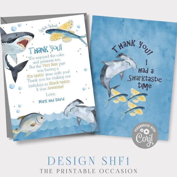 Fish Thank You Card - Etsy