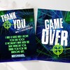 Editable Axolotl Thank You Card Axolotl Birthday Party Thank You Cute ...