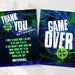 EDITABLE Laser Tag Thank You Card, Laser Tag Birthday Thank You Digital ...