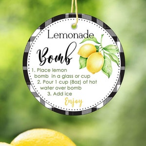 INSTANT DOWNLOAD Lemonade Bomb Gift Tag Printable Lemonade - Etsy