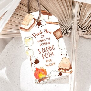 Smores Birthday Thank You Tags Favor Tags 2x3.5 Smore Fun - Etsy