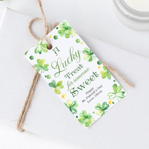 Editable St. Patrick's Day Tag, St. Patrick's Day Gift Tags, Printable ...