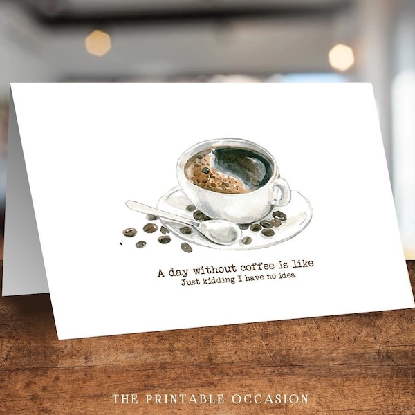 Coffee Greeting Card - Etsy