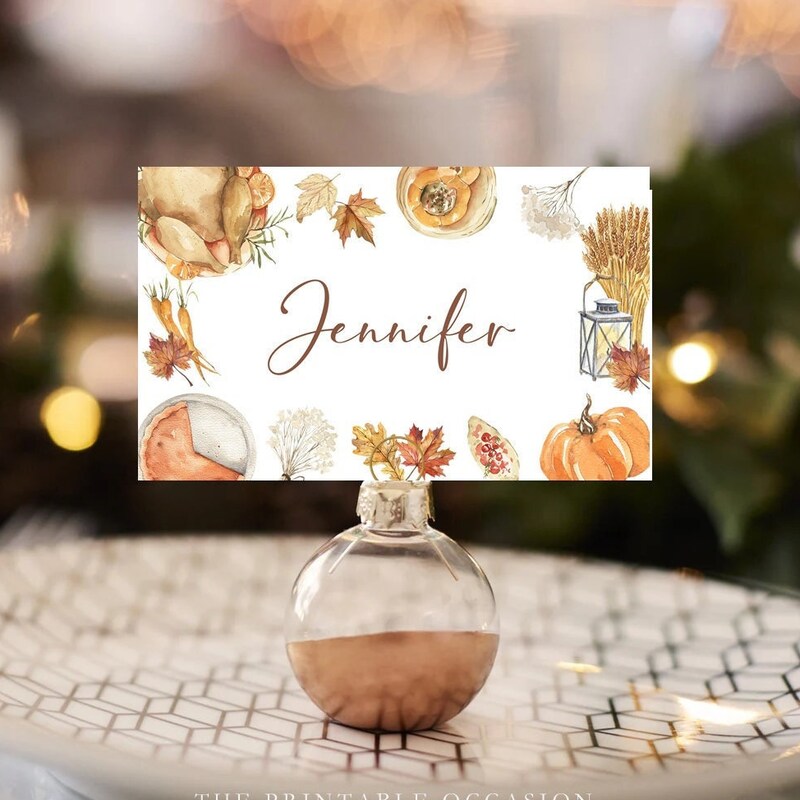 Autumn Place Cards - Etsy