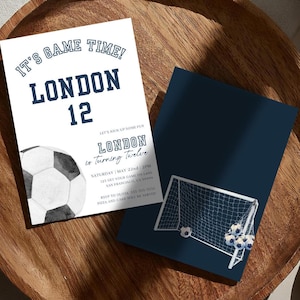 Minimalist Soccer Invitation Template Editable Boho Soccer Invite Boy ...
