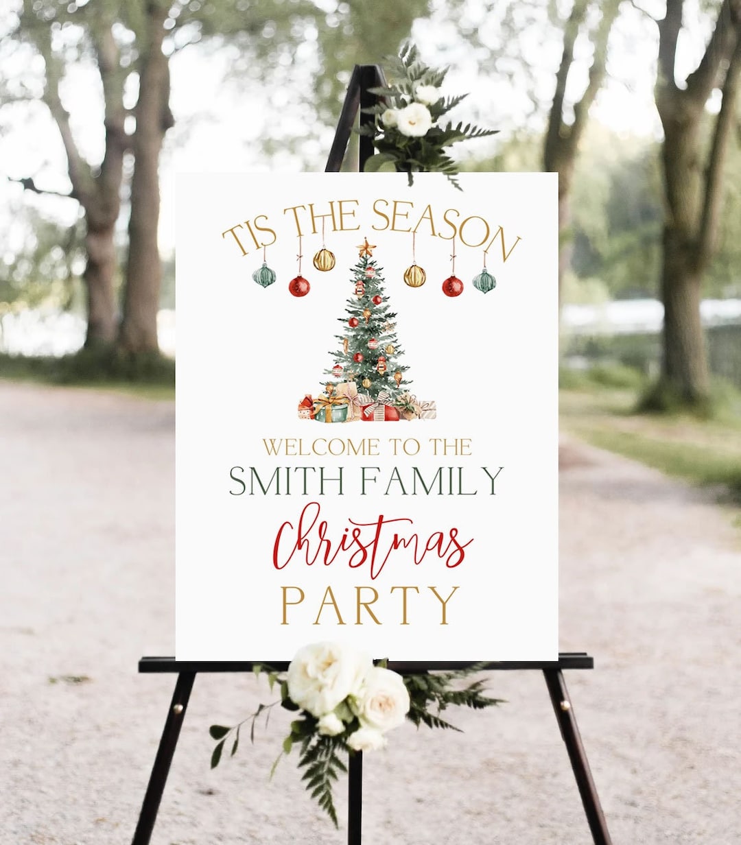 Christmas Welcome Sign, Welcome Poster, Printable Welcome Sign, 5 Sizes ...