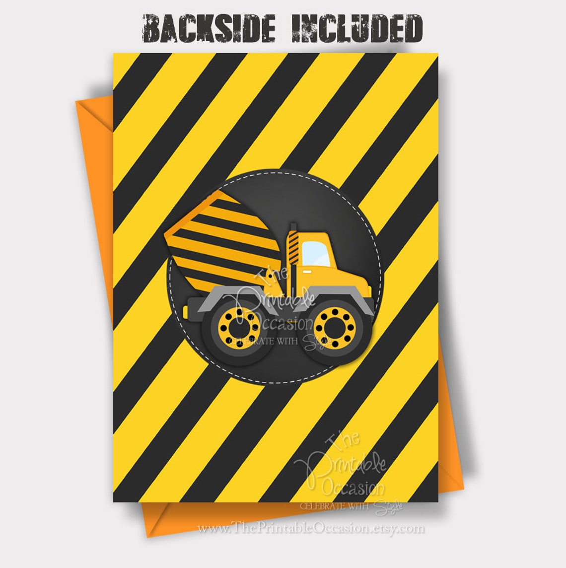 EDITABLE Construction Thank You Card Construction Thank You | Etsy