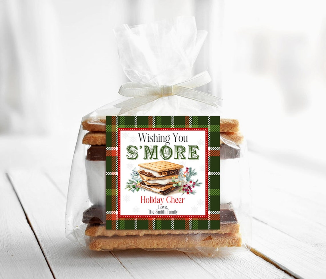 Editable Smore Christmas Gift Tag Smores Kit Tag Sweet Treat Station ...