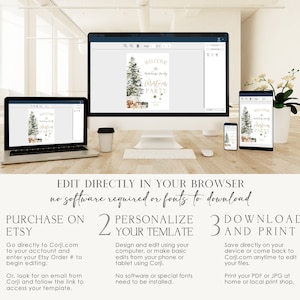 Christmas Party Welcome Sign Editable Christmas Tree Party Decor ...