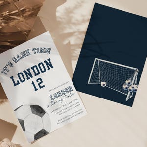 Minimalist Soccer Invitation Template Editable Boho Soccer Invite Boy ...
