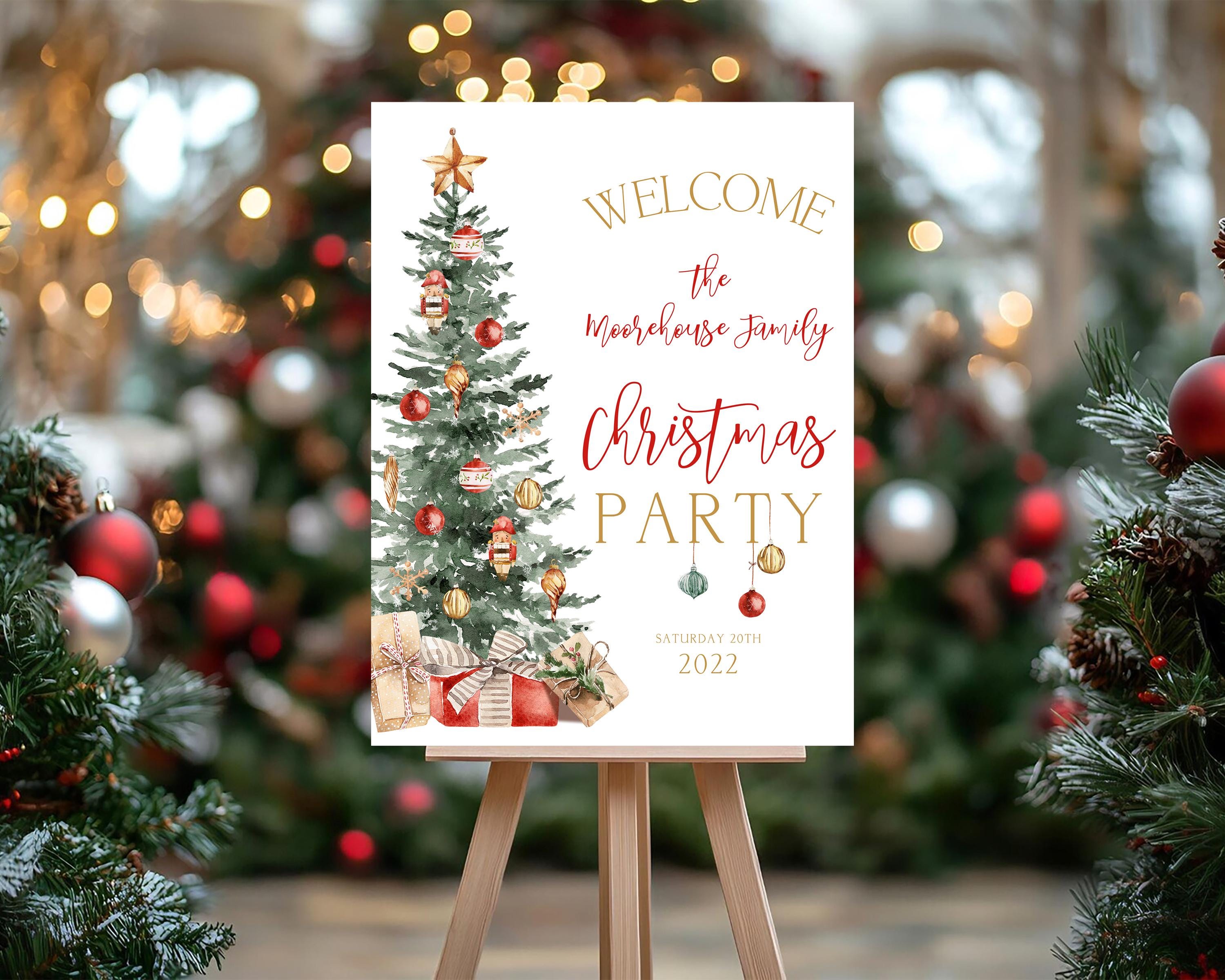 Christmas Welcome Sign Welcome Poster Printable Welcome Sign 5 Sizes ...