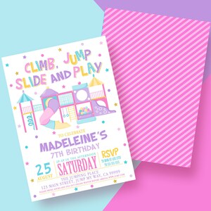 Editable Playground Birthday Party Invitation Jungle Gym Party Indoor ...