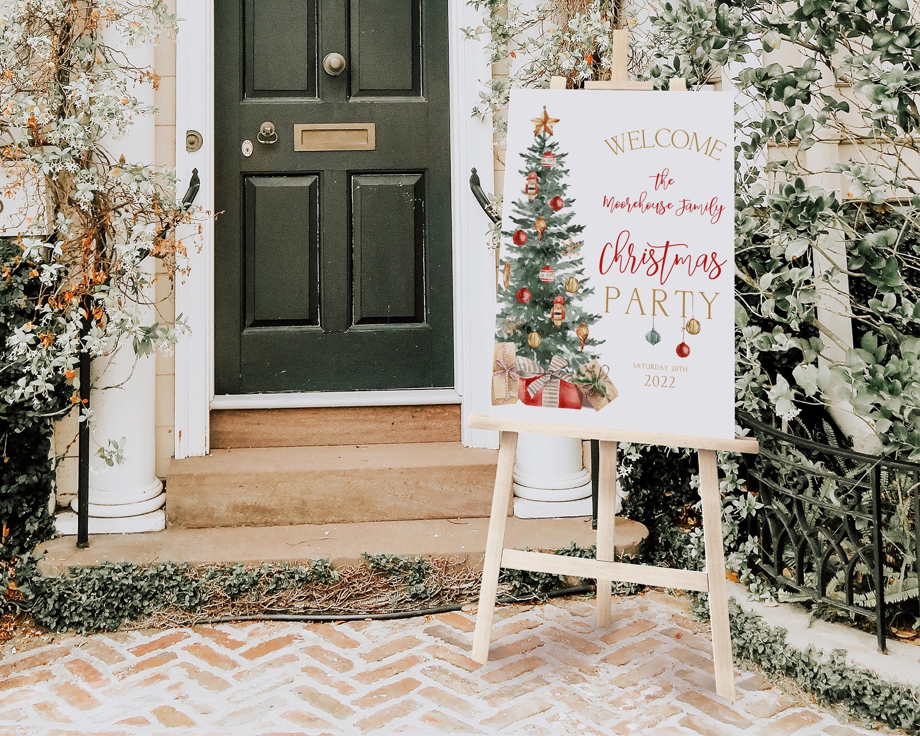 Christmas Welcome Sign Welcome Poster Printable Welcome Sign 5 Sizes ...