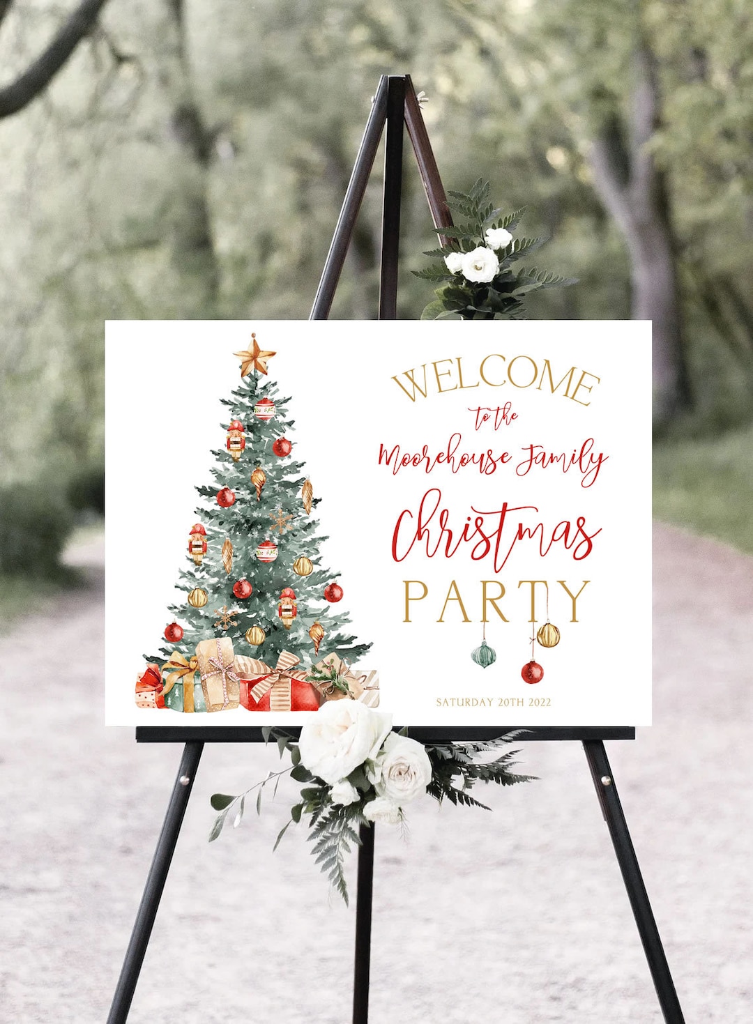 Christmas Welcome Sign, Welcome Poster, Printable Welcome Sign, 5 Sizes ...