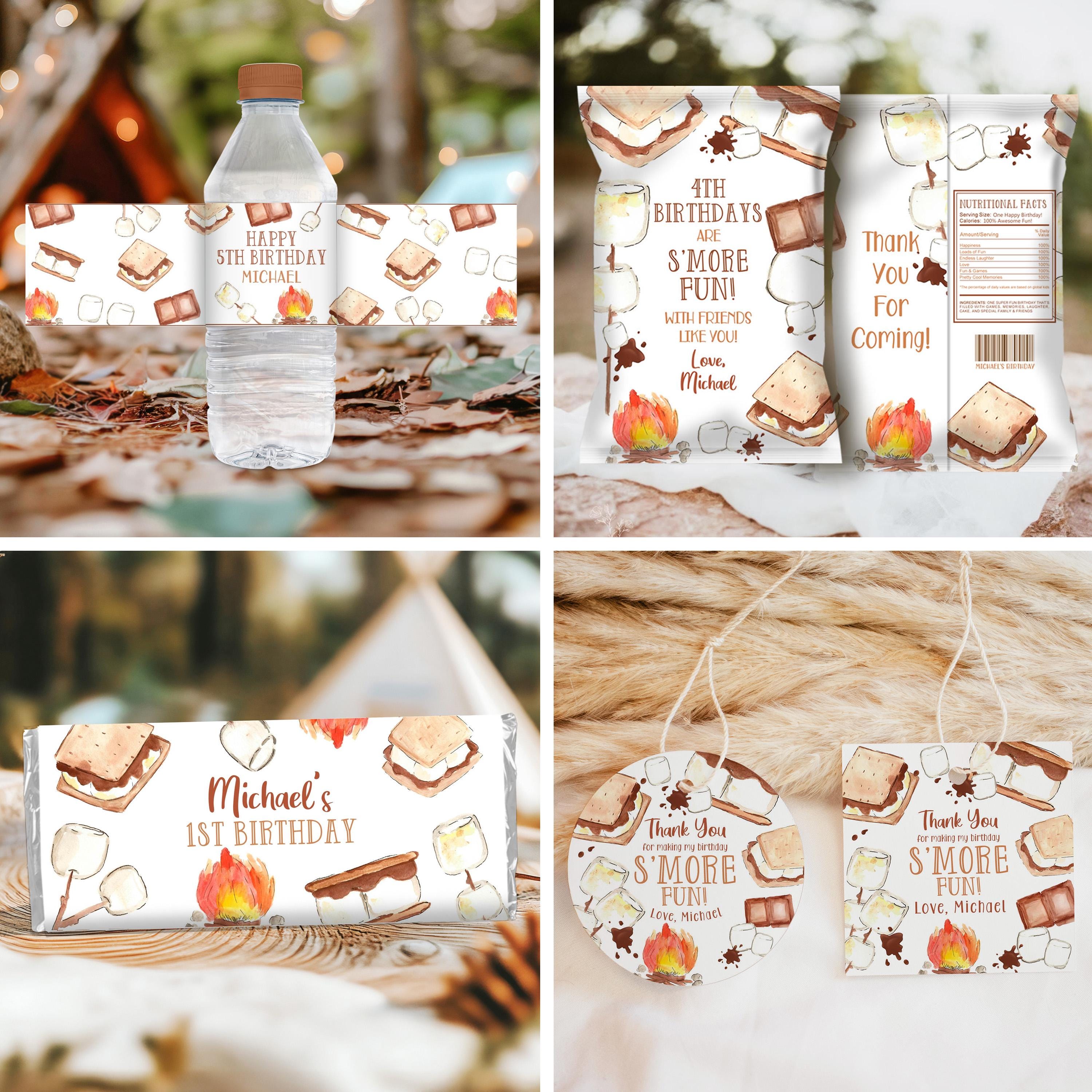 Smores Birthday Invitation Bundle Boys Smores Invitation Template ...