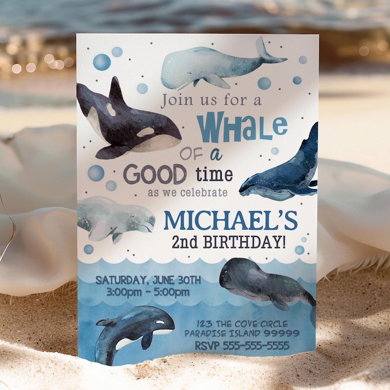 Whale Birthday - Etsy