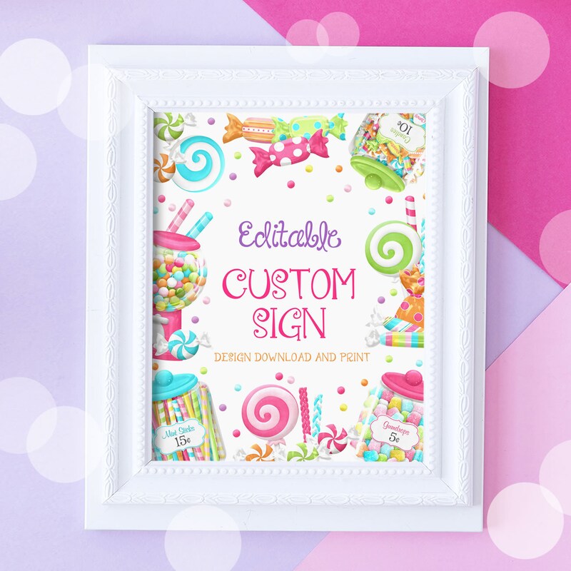 Candy Table Signs - Etsy