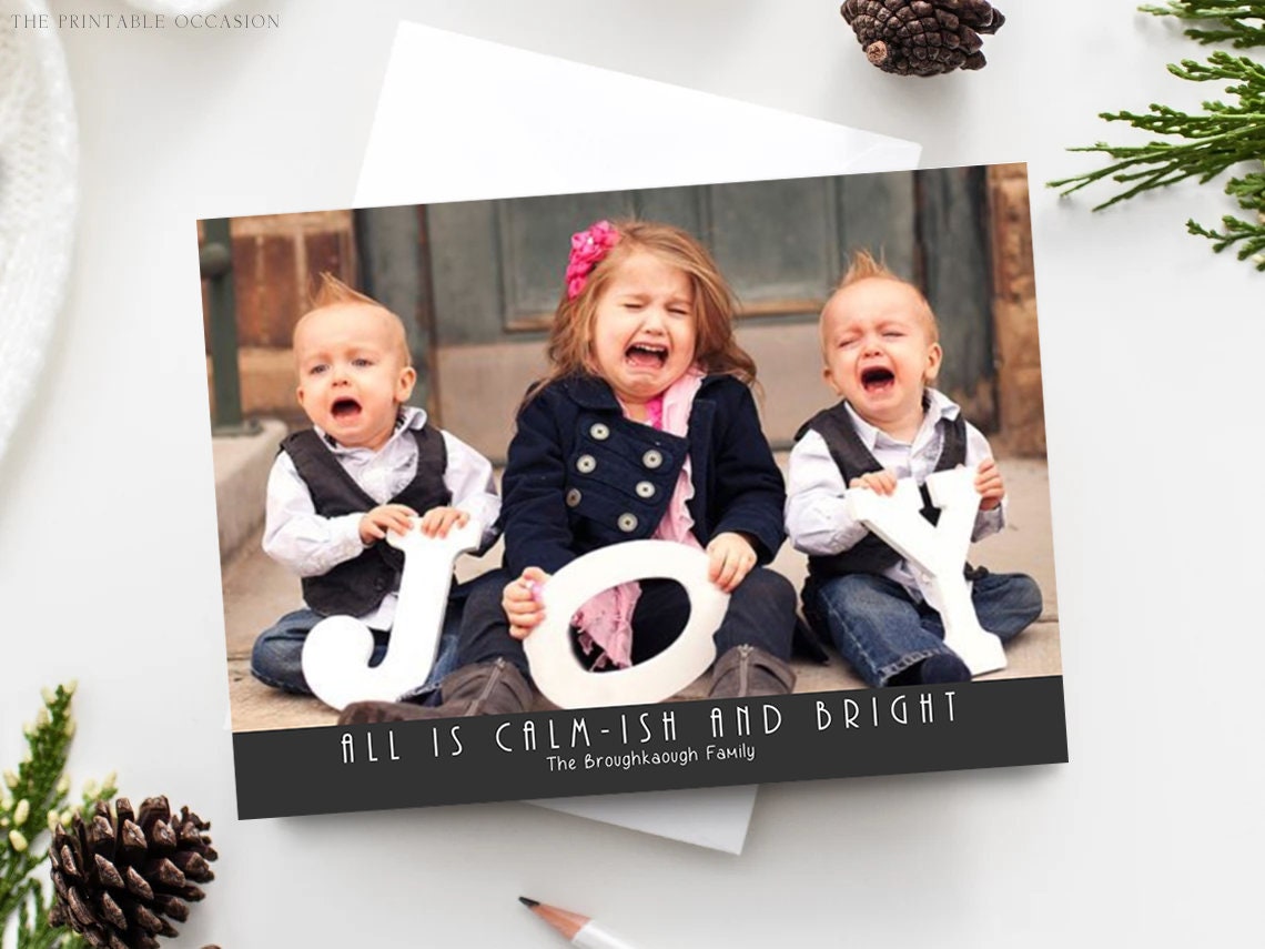 EDITABLE Funny Christmas Card Templates Funny Christmas Photo | Etsy