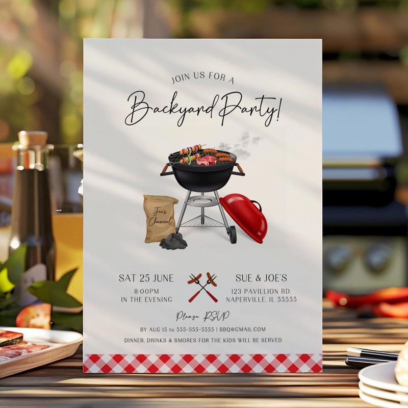 Bbq Invitation - Etsy