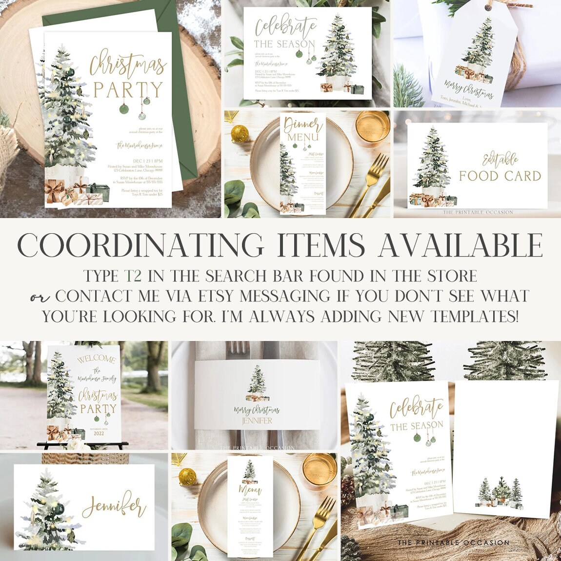 Editable Christmas Buffet Labels Printable Holiday Food Cards Christmas ...