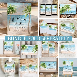 Beach Party Welcome Sign Template Lets Celebrate Beach Welcome Sign ...