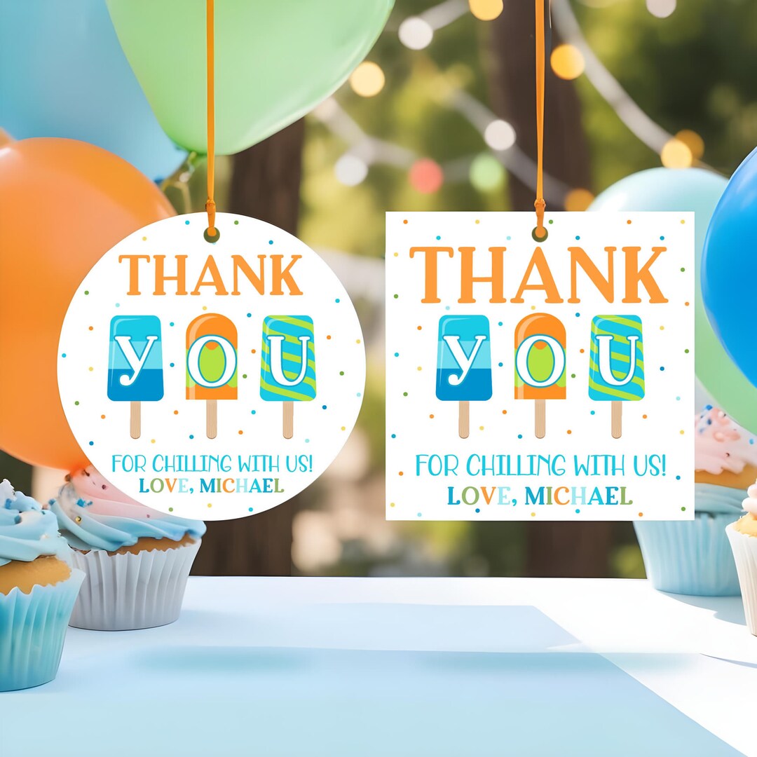 Editable Popsicle Favor Tags Template Printable Summer Popsicle Ice ...