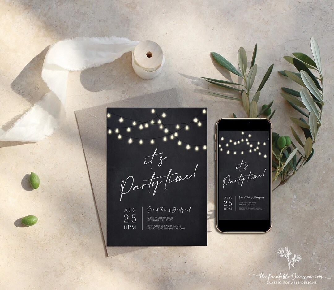 It's Party Time Invitation Template, Editable It's Party Time Evite ...