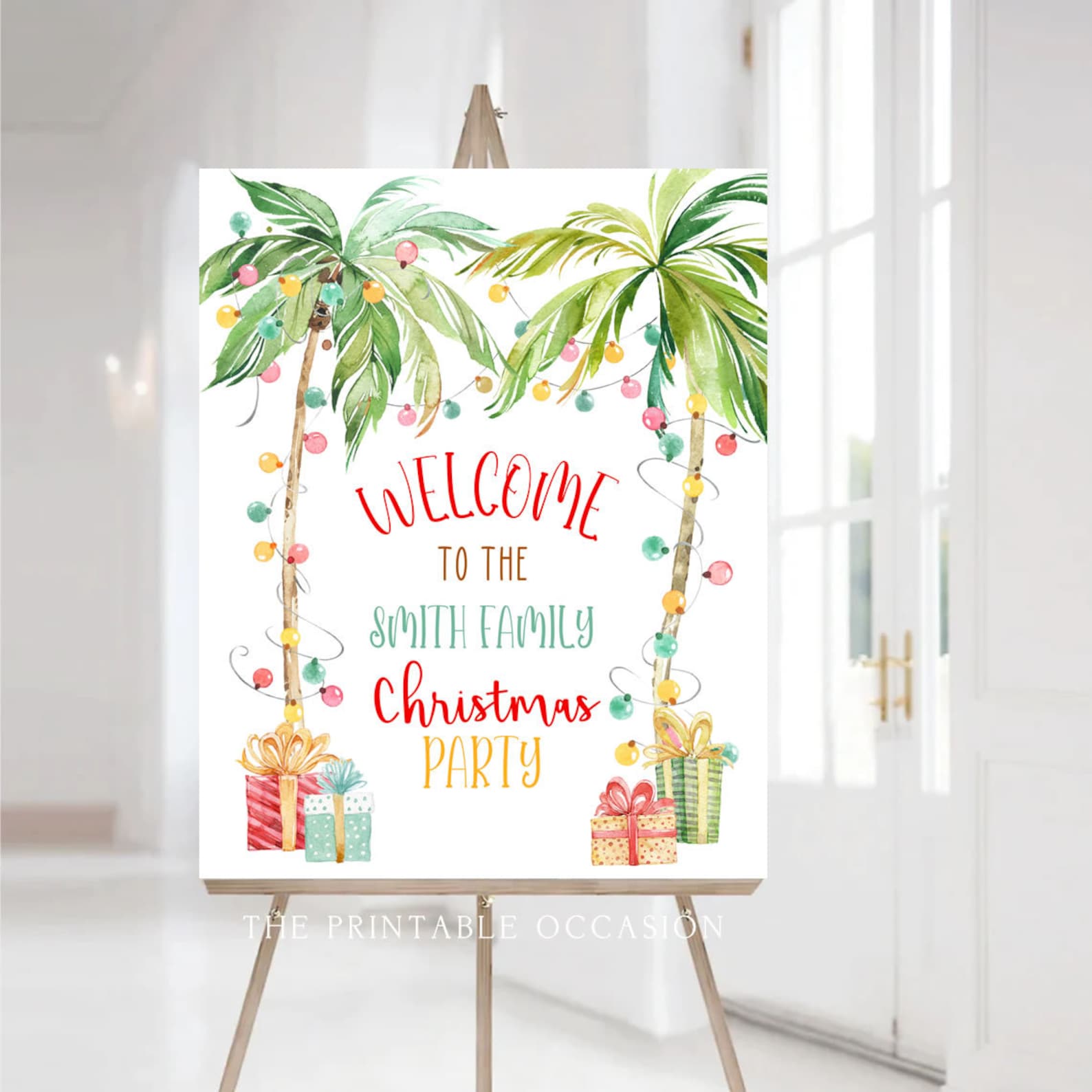 Christmas in July Welcome Sign Template Editable Beach Christmas in ...