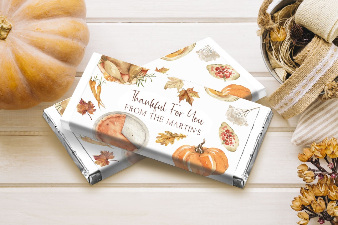 Thanksgiving Chocolate Bar Wrapper Template Friendsgiving Thanksgiving ...