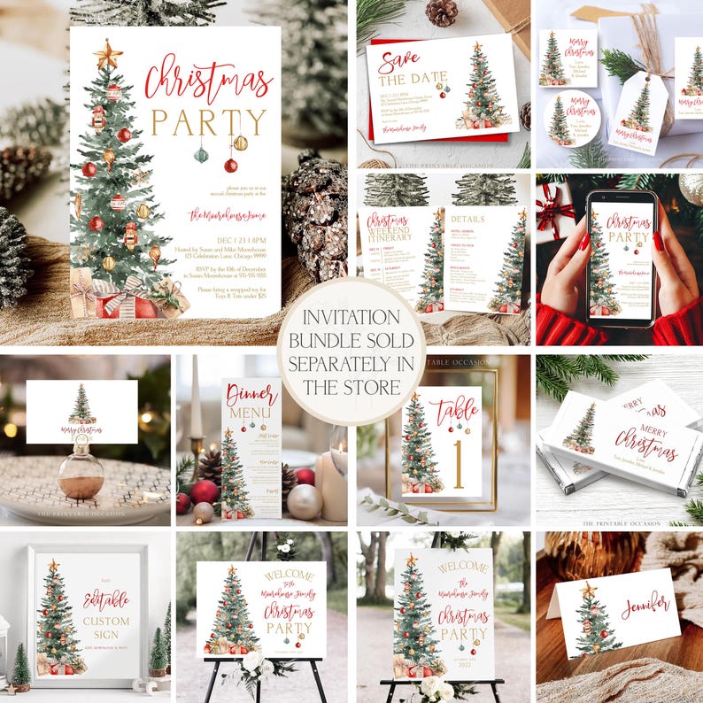 Editable Christmas Buffet Labels Printable Holiday Food Cards Christmas ...