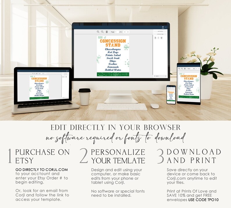 Editable All Sports Concessions Sign Printable Canva Template Boys ...