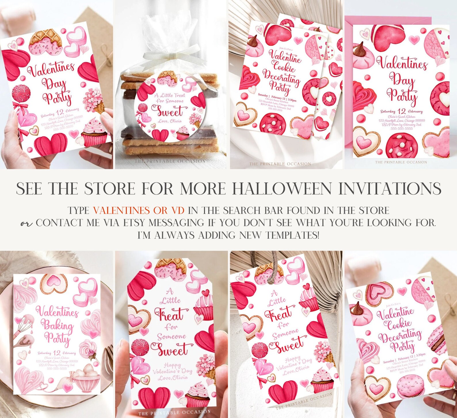 EDITABLE Valentine Sweet Treat Favor Tag Hearts Treat Bag Tag - Etsy